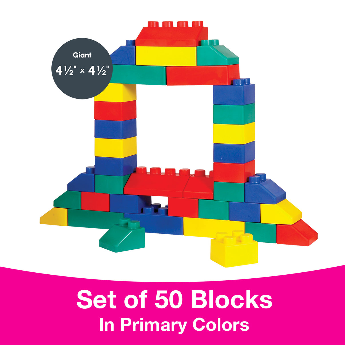 Flexi Edu-Blocks, Giant, 4 1/2'' (50 pc) – Edushape