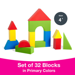 Color Edu-Blocks, Giant, 4 1/3'' (32 pc) – Edushape